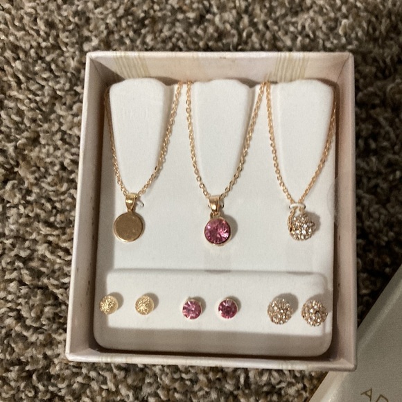 Adrienne Vittadini | Jewelry | 3 Necklaces With 3 Sets Of Earrings ...